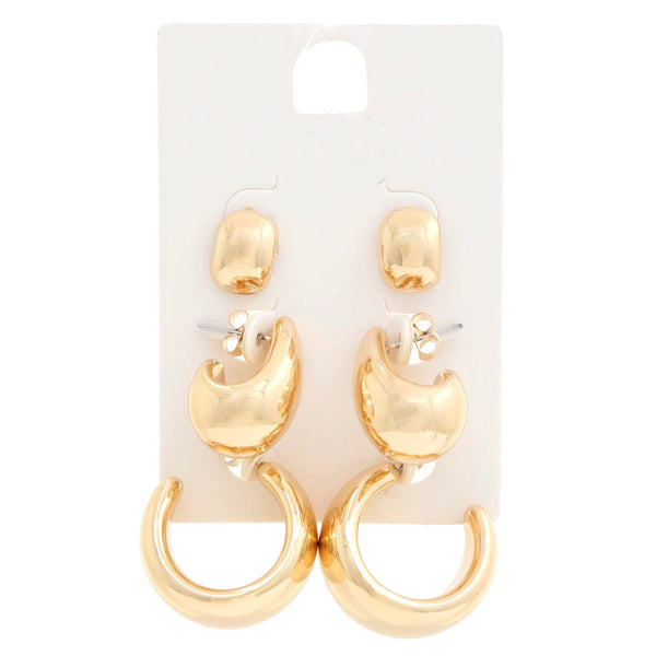 3-Set Drop Earrings - Queens N' Lettos