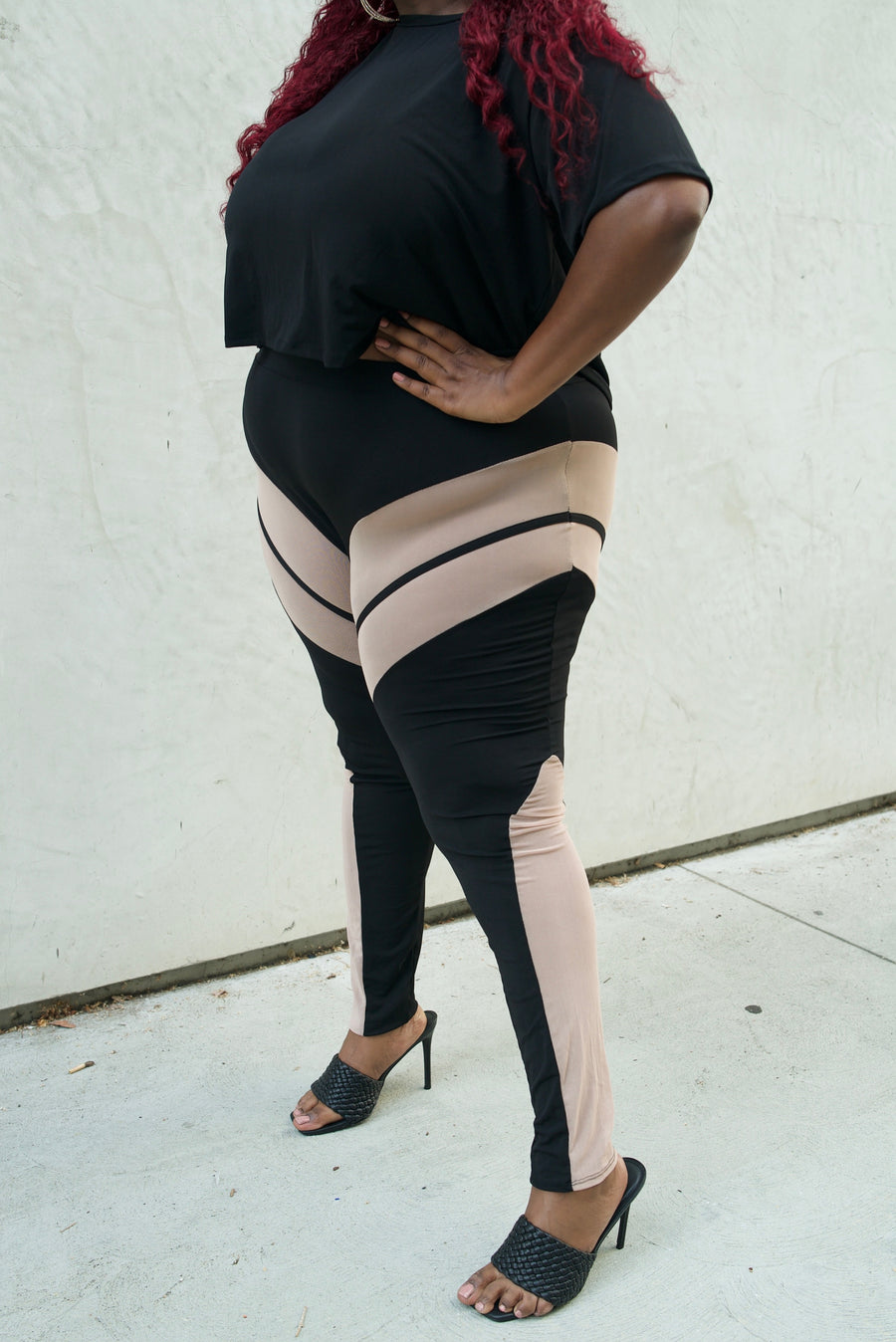 Curve High Waisted Vegan Leather Pants - Queens N' Lettos Curve High Waisted Vegan Leather Pants - Queens N' Lettos